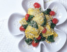 Cheese Ravioli with Grape Tomatoes Recipe