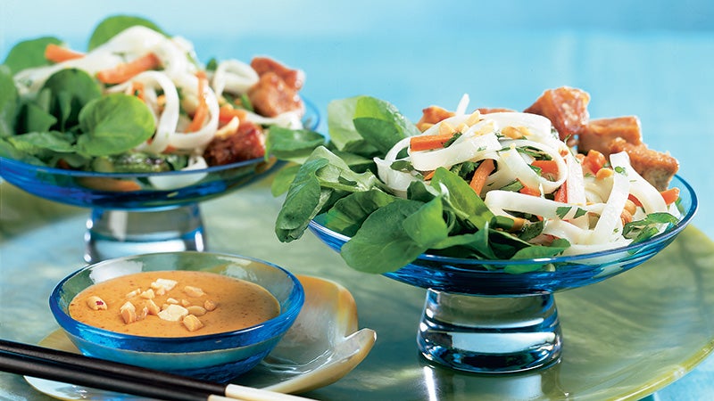 Summer Roll Salad with Shallot-Peanut Sauce Recipe