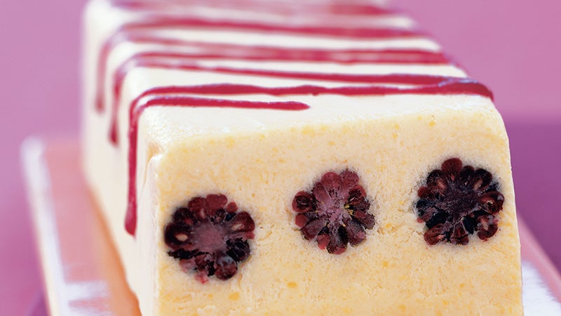 Apricot Semifreddo with Blackberry Sauce Recipe