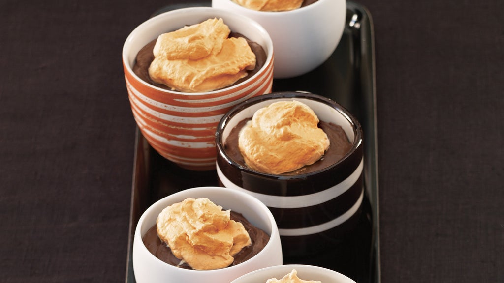 Mexican Mocha Pudding with Pumpkin Cream Recipe