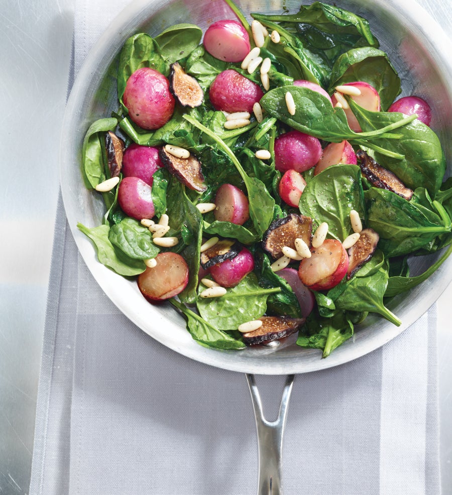 Pan-Roasted Radishes with Italian-Style Greens Recipe