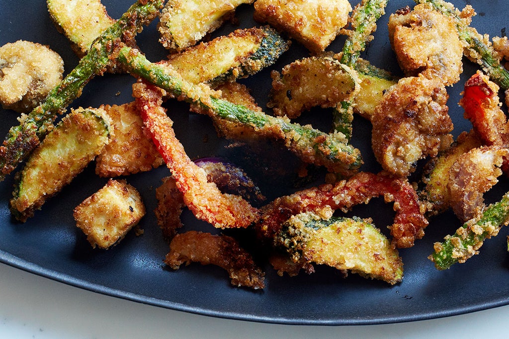 Panko-Style Crusted Tofu and Vegetables Recipe