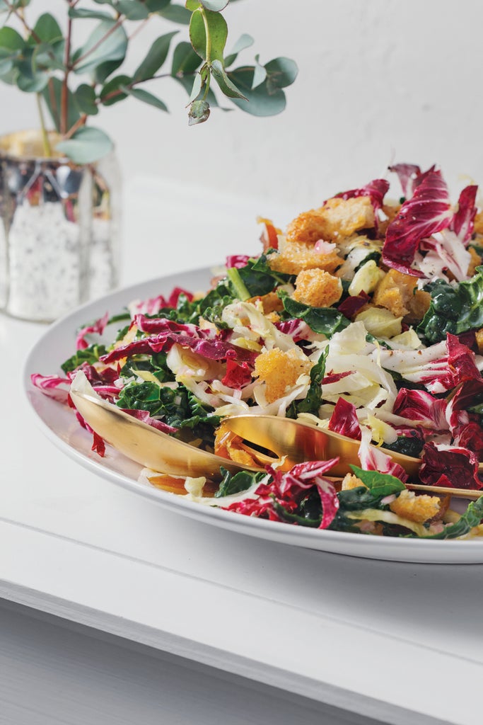 Tricolor Salad with Rustic Croutons Recipe - Vegetarian Times