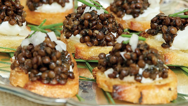 Lentil Caviar Toasts Recipe