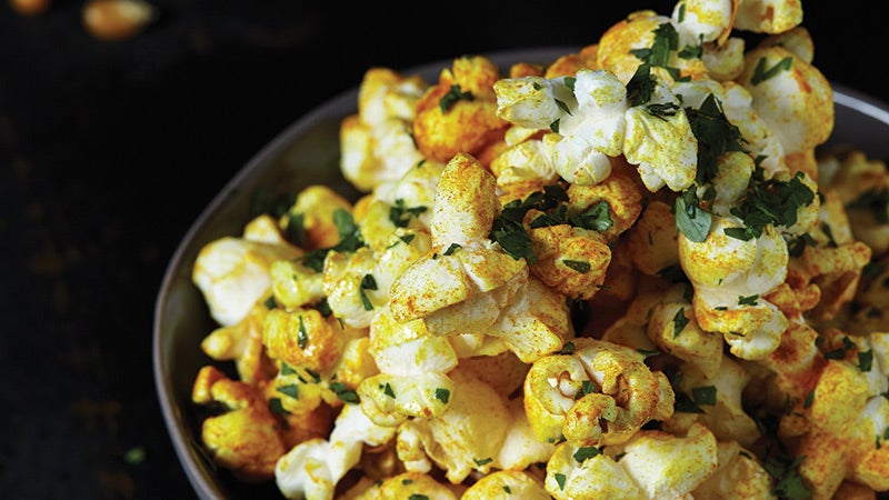 Turmeric-Dusted Popcorn with Parsley Oil Recipe