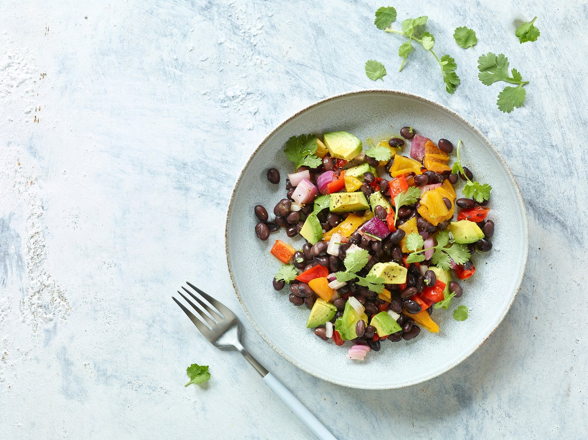 Grilled Pepper Salad with Black Beans & Avocado - Vegetarian Times