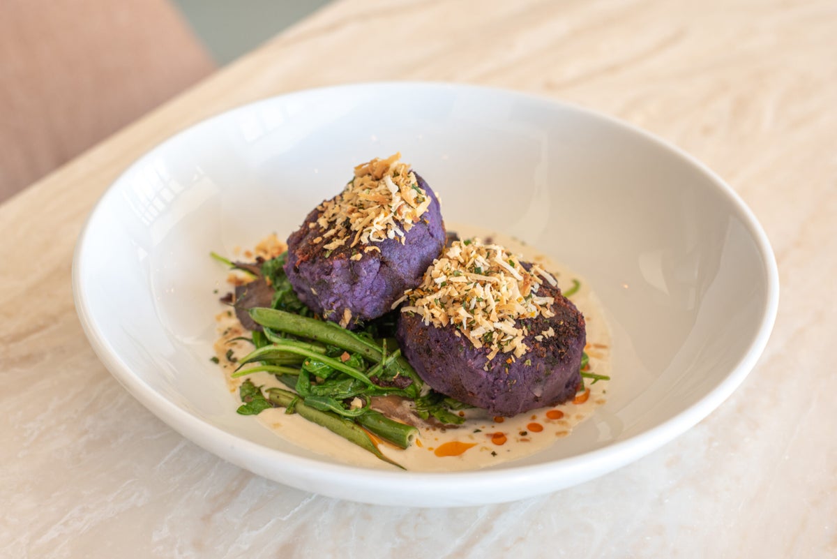 Breadfruit and Purple Sweet Potato Patties from the Andaz Maui